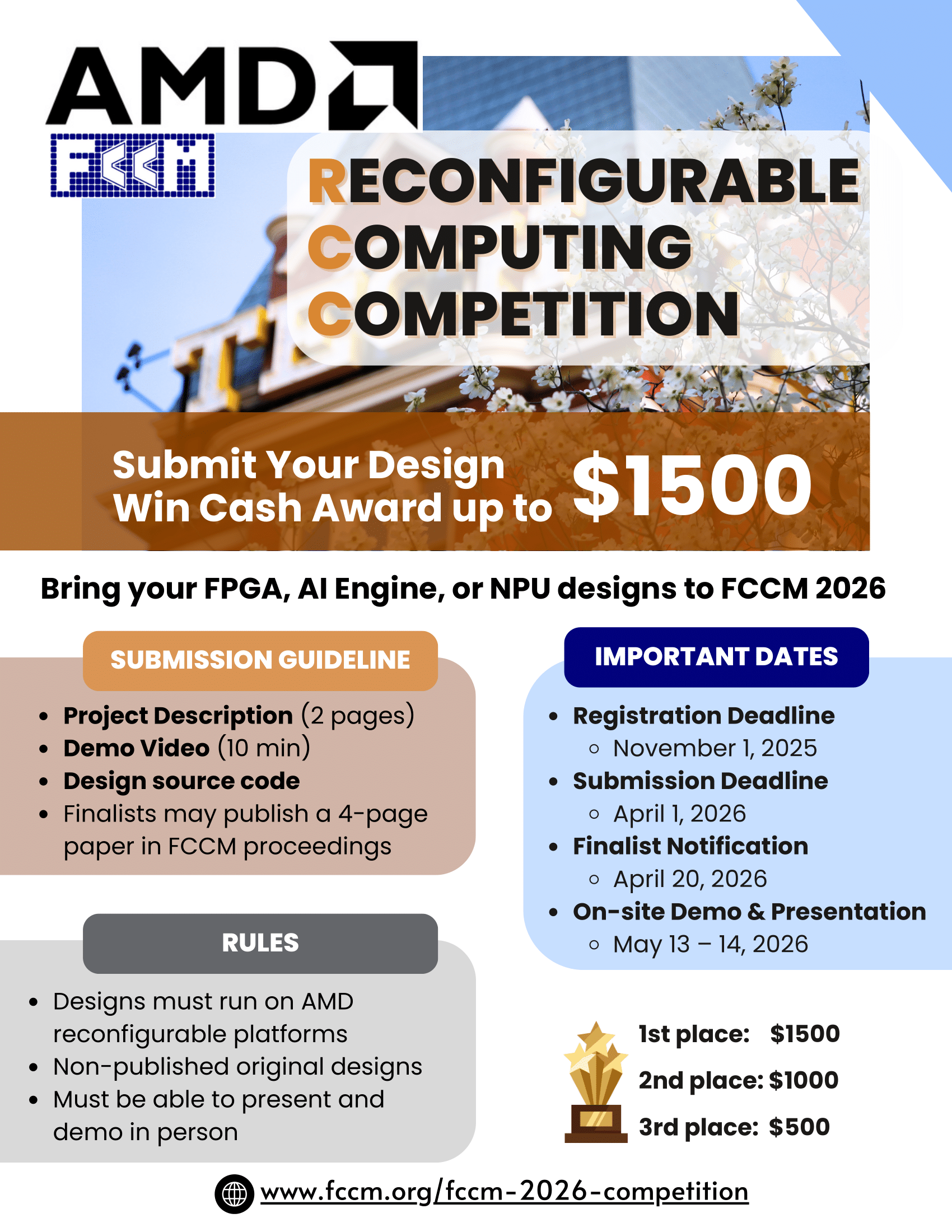 2026 FCCM Competition – The 34th IEEE International Symposium on Field-Programmable Custom ...